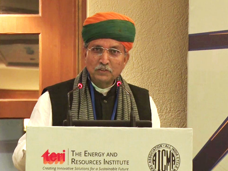 Mr Arjun Ram Meghwal on TERI's report launch of 'Benefits of Cycling in ...